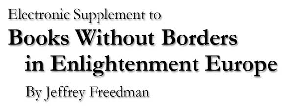 Books without Borders - Supplement, by Jeffrey Freedman
